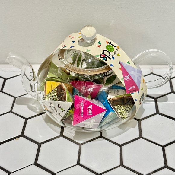 Kitchen | Glass Teapot With Assorted Tea Packets | Poshmark